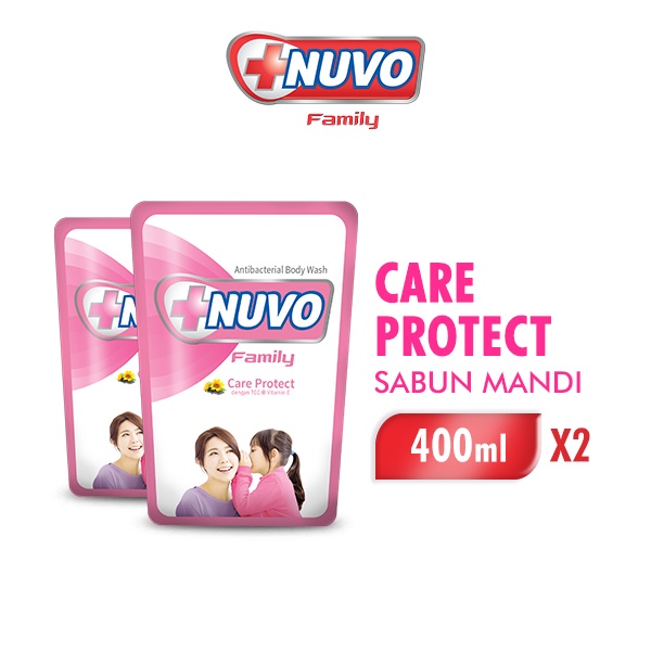 Jual Nuvo Sabun Mndi Cair Care Protect 400 mL x 2 | Shopee Indonesia