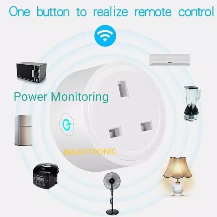 Jual Smart Home Power Monitor Plug Wi-Fi Timer Switch AC UK | Shopee ...