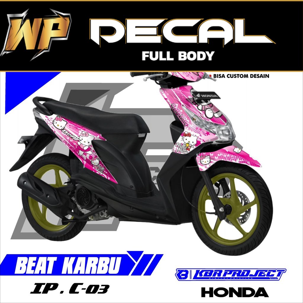 Jual Decal BEAT KARBU - Sticker Decal Variasi List HONDA BEAT KARBU IP ...