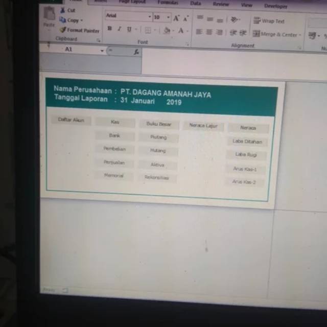 Jual Jual Modul program Aplikasi Excel akuntansi usaha dagang jasa ...