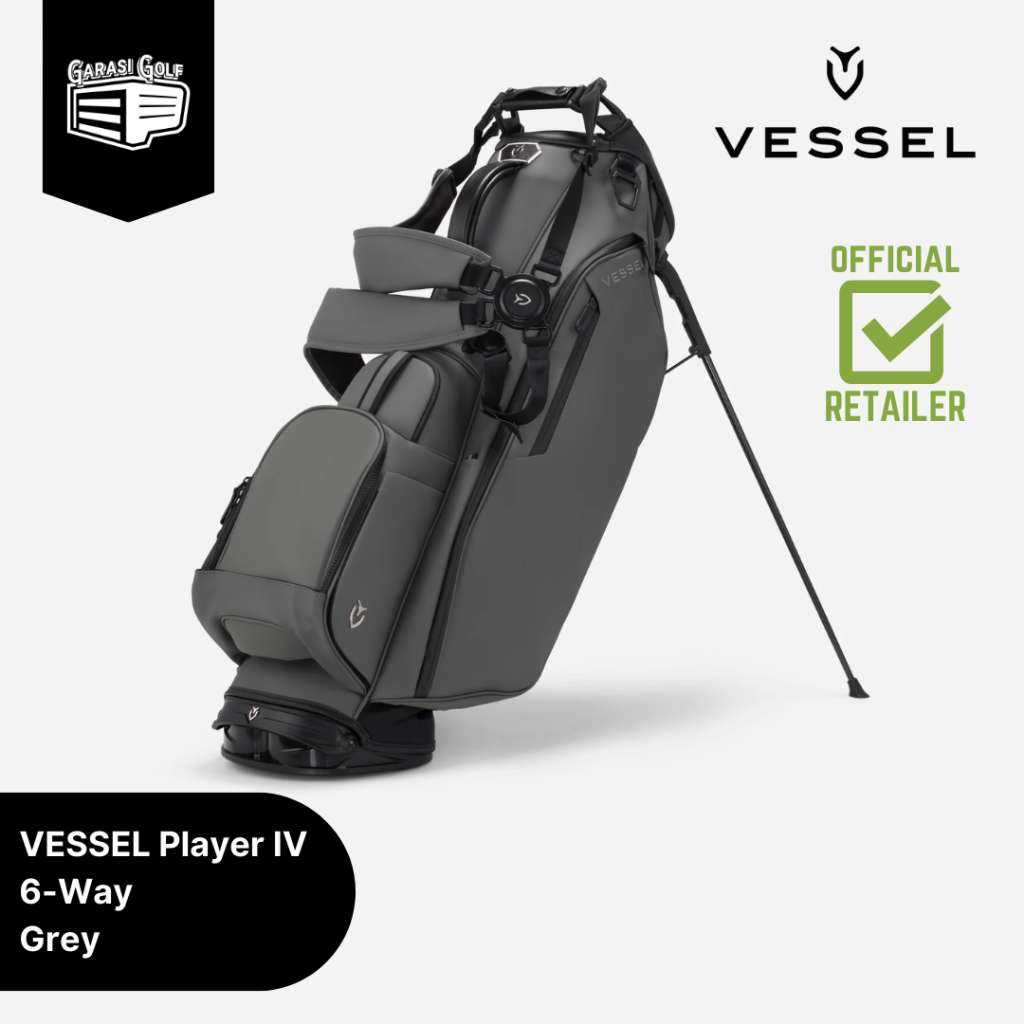 Jual VESSEL Player IV 6-Way Stand Bag Golf Grey - Tas Stick Original ...