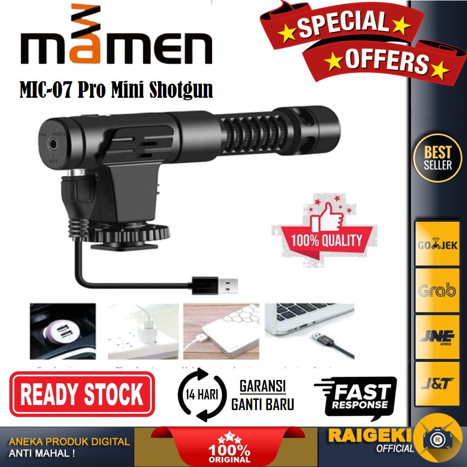 Jual MAMEN MIC-07 Pro Mini Shotgun Mic Microphone for Camera ...