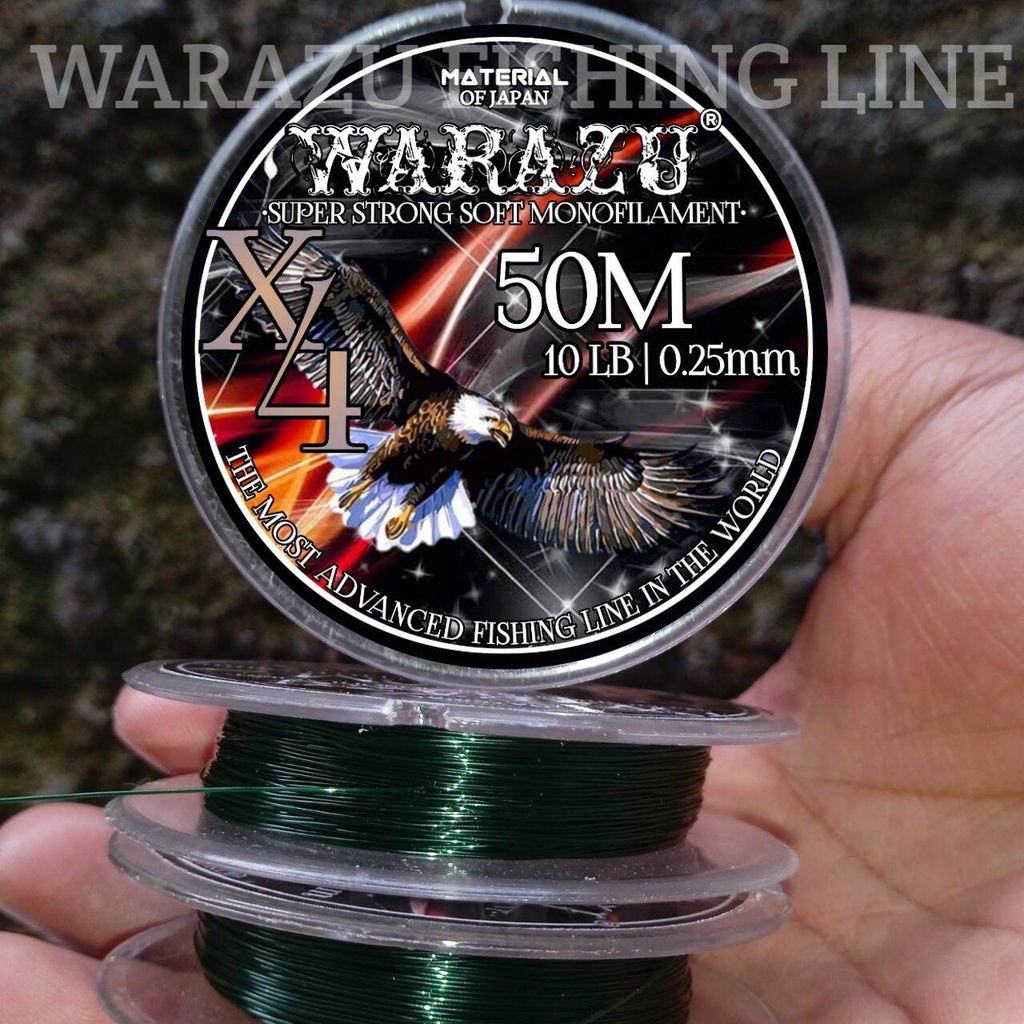 Jual Senar Pancing WARAZU PANJANG 50 meter ( senar pancing anti kriting ...