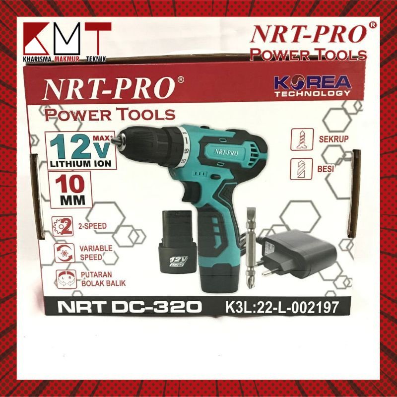 Jual BOR BATTERY / BOR CORDLESS 10MM 12V DC 320 HD NRT-PRO | Shopee ...