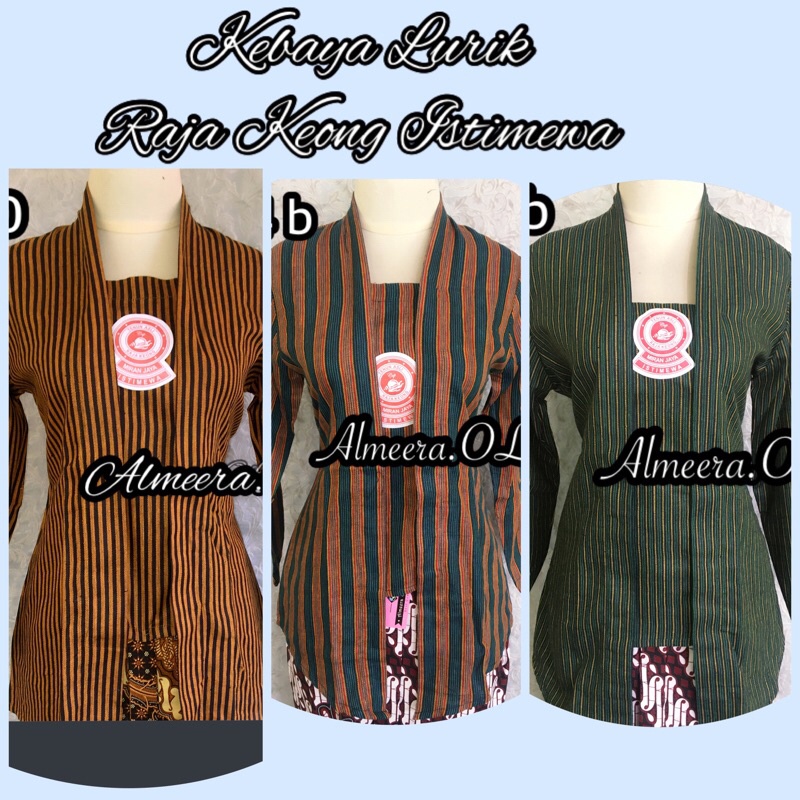 Jual Kebaya dan Sorjan Lurik kebaya lurik raja keong istimewa warna pelangi Lurik | Shopee Indonesia