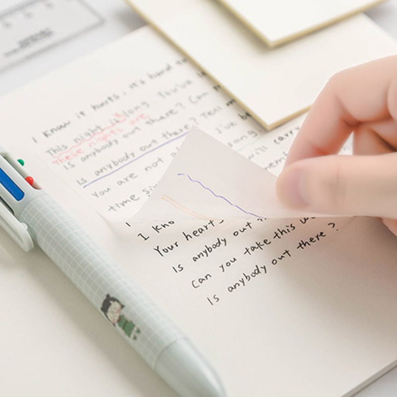 Jual Transparent Sticky Note Waterproof Memo / Transparan untuk Belajar ...