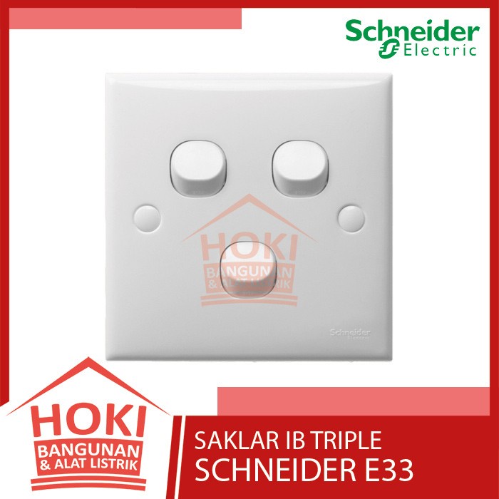 Jual SAKLAR IB TRIPLE SCHNEIDER E 33 Classic - Sakelar Inbow Tanam 3 ...