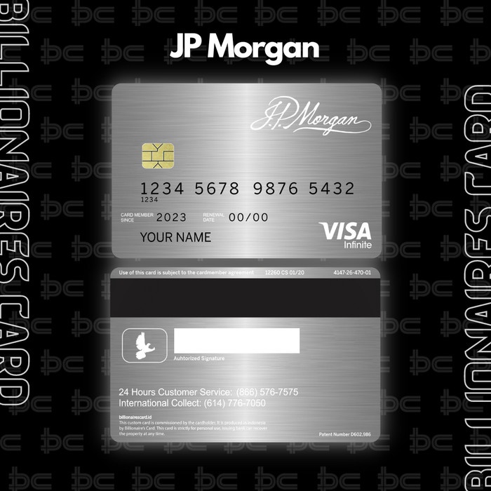 Jual Custom Metal ATM Debit Credit Card (Bukan Skin Card) - JP Morgan ...