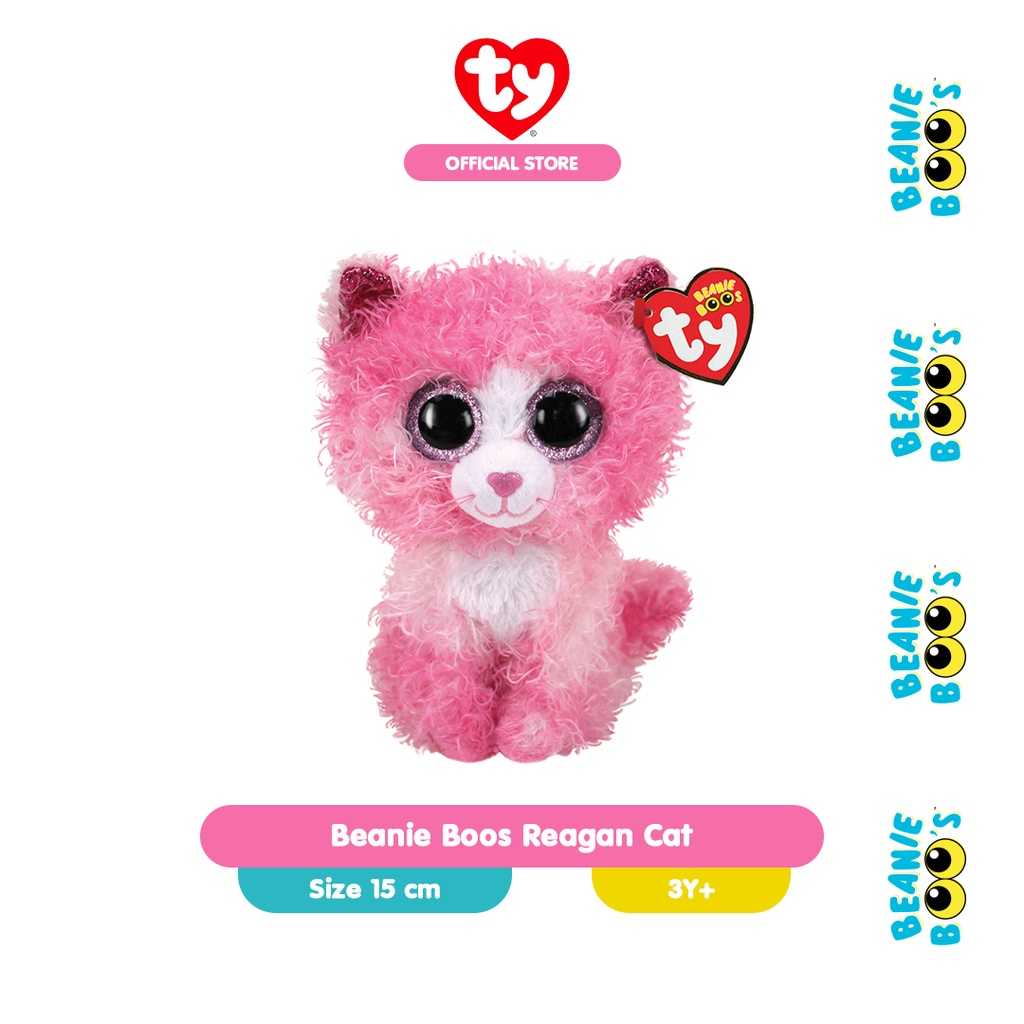 Jual TY Beanie Boos Reagan Cat (Regular) - Boneka Kucing Pink | Shopee ...