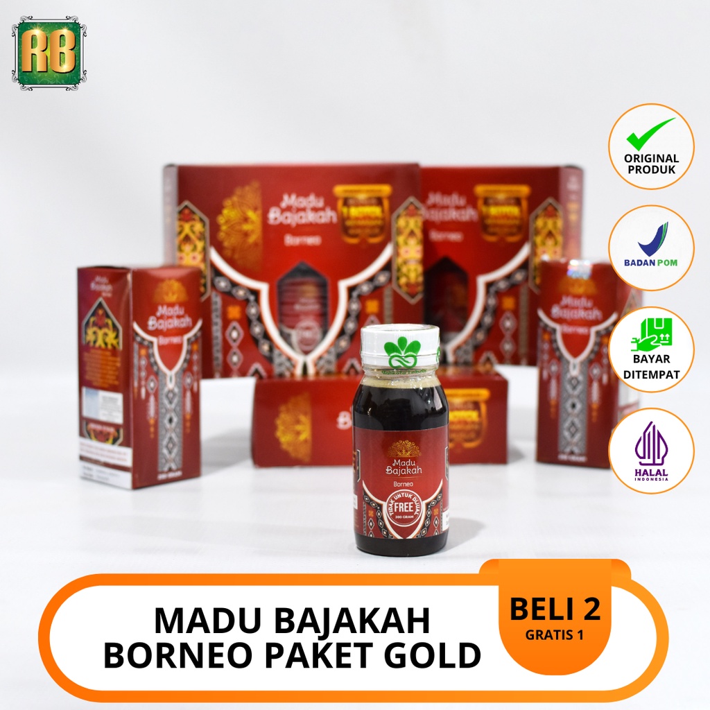 Jual FREE 1 BOTOL - Paket Madu Bajakah Borneo Gold Asli Kalimantan ...