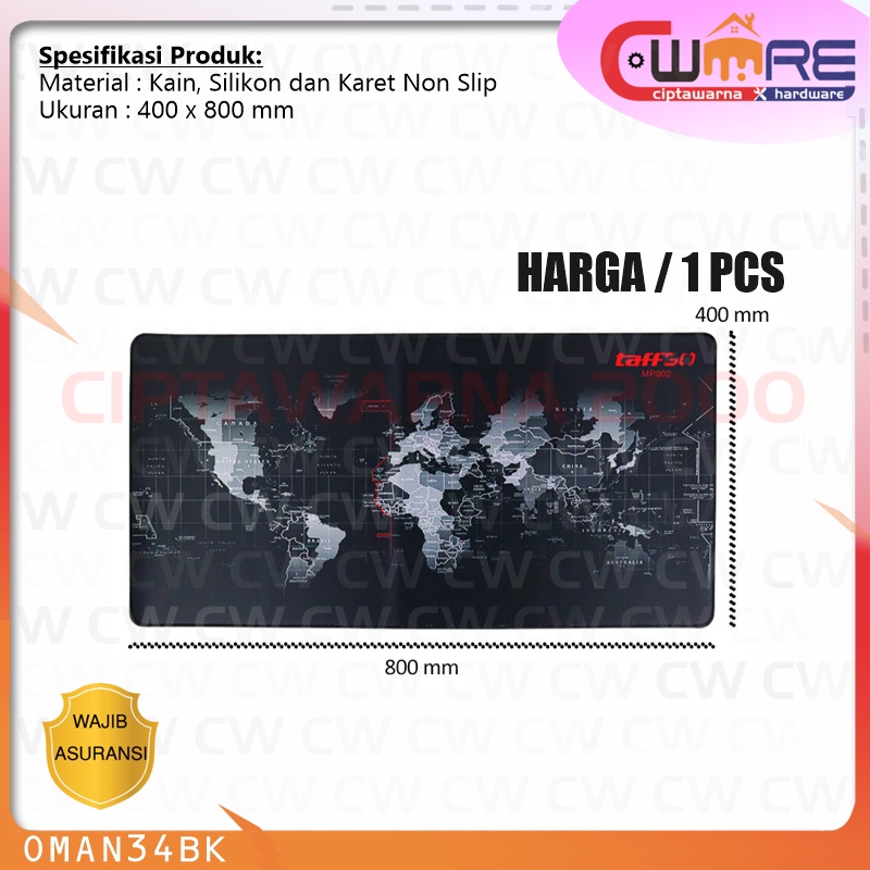Jual Gaming Mouse Pad Motif Peta Dunia 400 x 800 mm Pc komputer laptop ...