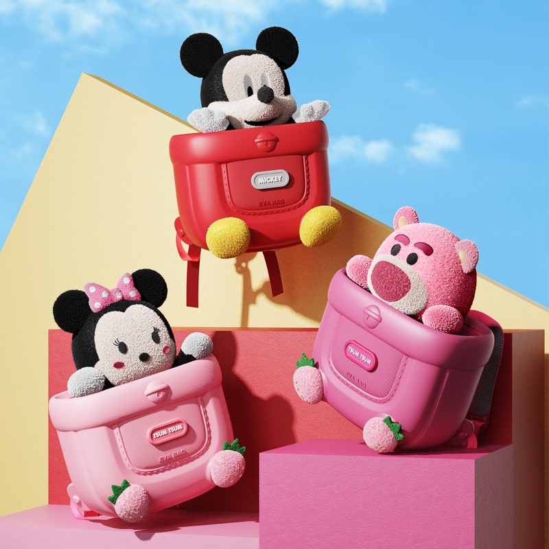 Jual Tas ransel punggung sekolah anak TK/PG/PAUD motif minnie / mickey ...