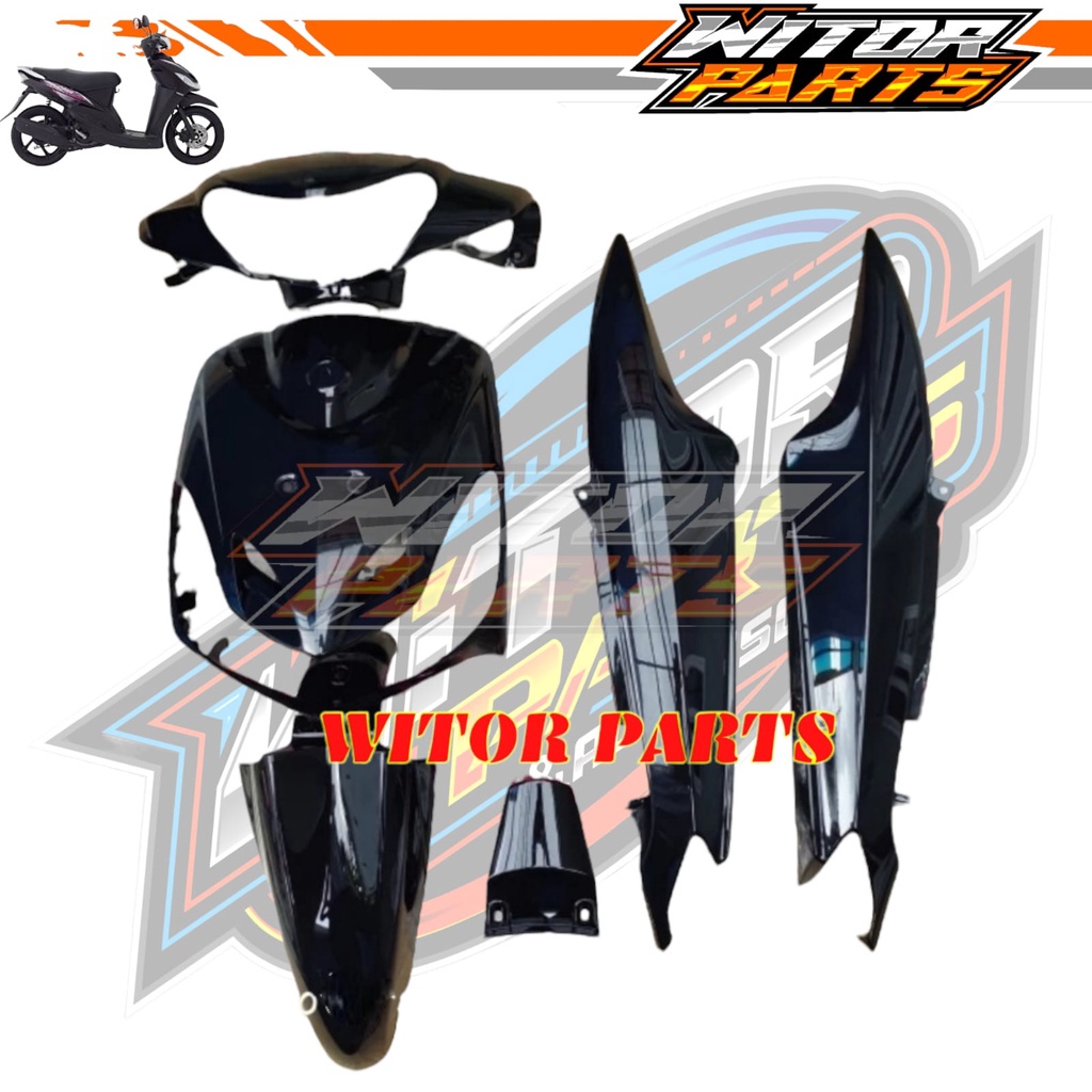 Jual ECERAN SATUAN FULL SET Cover Body Halus Mio Smile Hitam / Body Mio ...