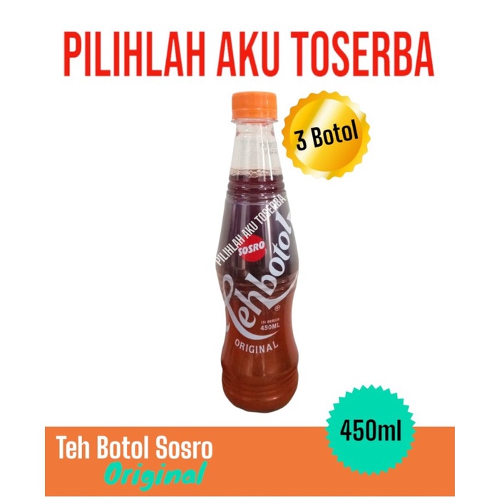 Jual Teh Botol Sosro PET Original 450 ml - ( HARGA 3 BOTOL ) | Shopee ...