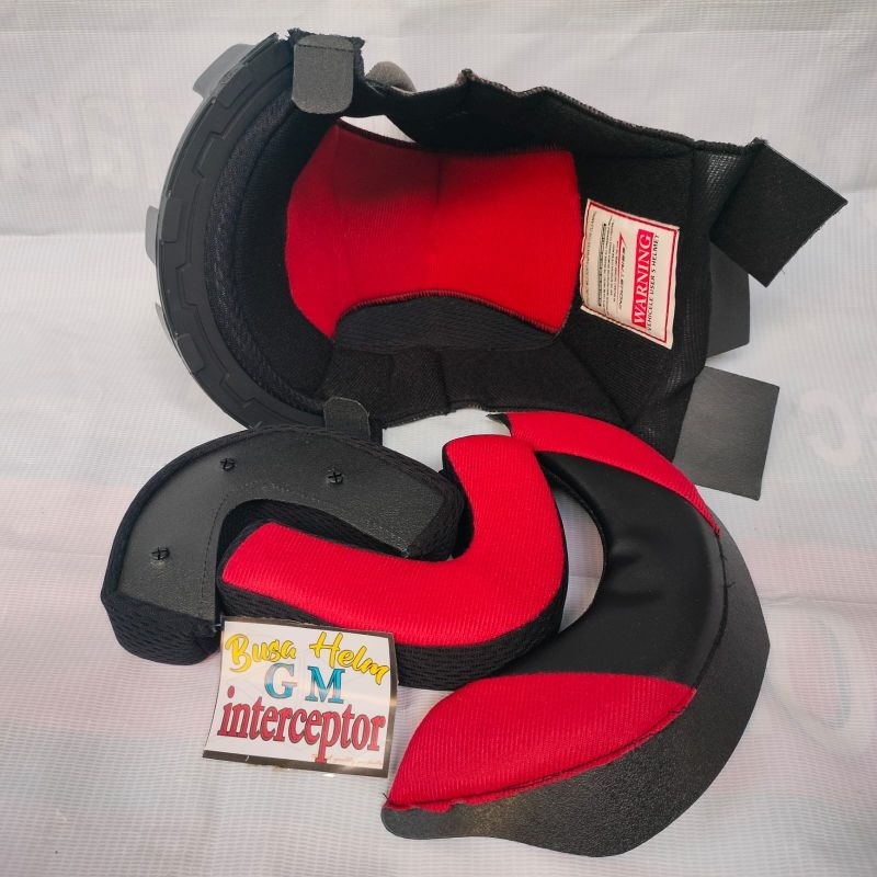 Jual BUSA HELM GM INTERCEPTOR Kancing Plastik FULL SET Pipi Murah ...