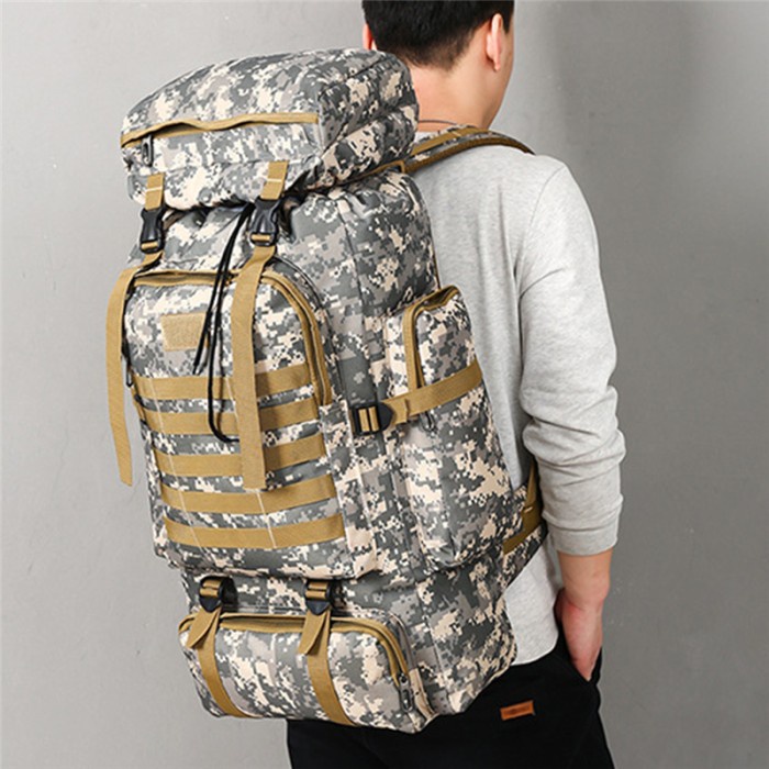 Jual Tas Ransel Militer Hiking Camping Oxford Waterproof 80L - MJ60 ...