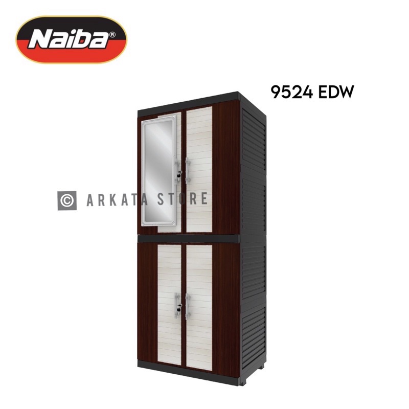 Jual Naiba 9524 / 9504 - Lemari Pakaian Plastik Naiba FIT Jumbo Kaca ...