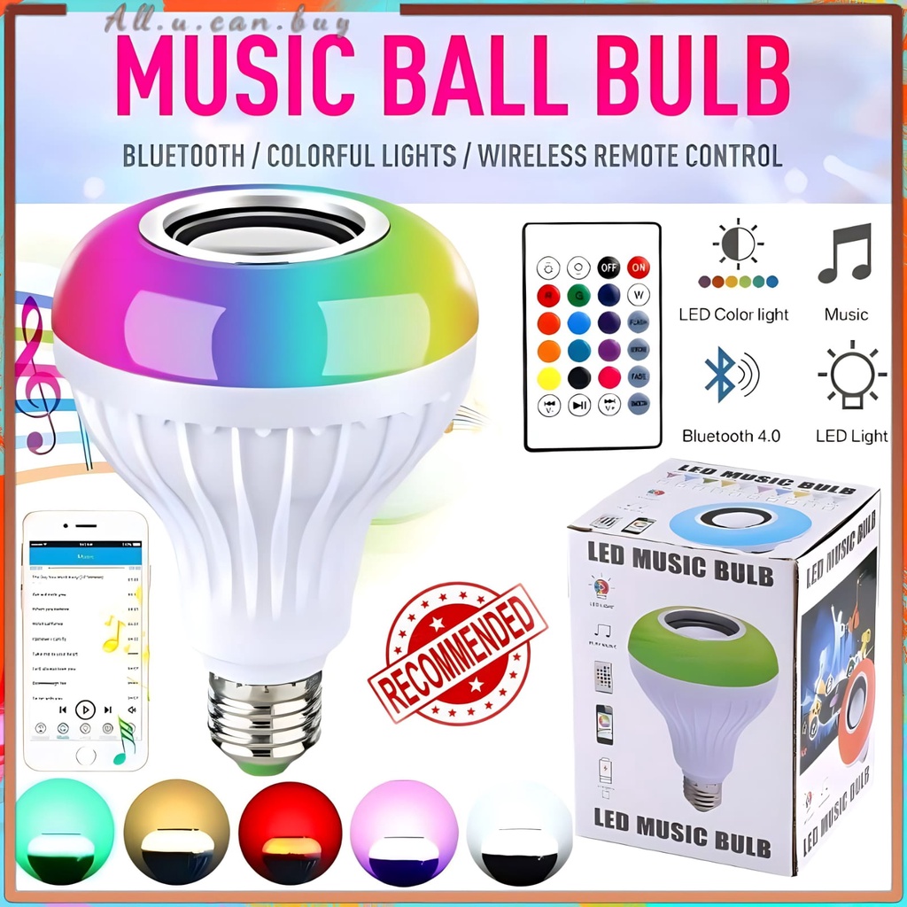 Jual Lampu Bohlam Speaker Bluetooth RGB / LED MUSIC BULB | Shopee Indonesia