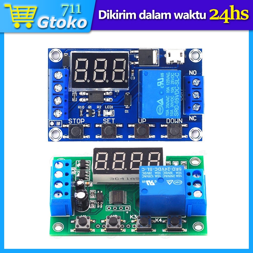 Jual Timer Relay Delay Module Digital Display Delay Time Module Switch ...