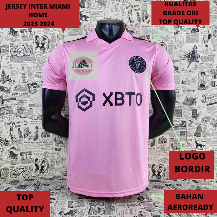 Jual JERSEY BOLA INTER MIAMI HOME 2023 2024 GRADE ORI TOP QUALITY ...