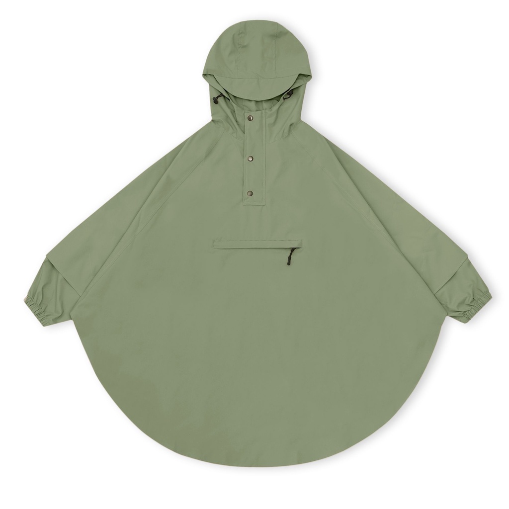 Jual AME - Pocketable Sleeve Poncho - Mint Green - Ponco Unisex Pria ...