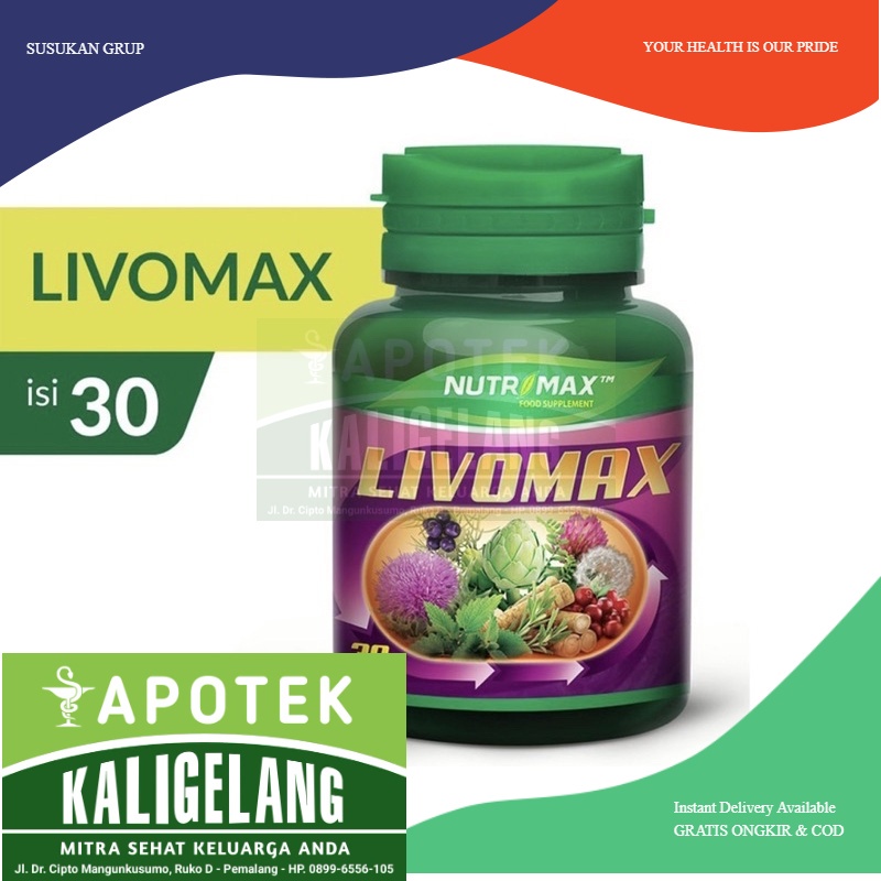 Jual NUTRIMAX LIVOMAX Vitamin Untuk Hati & Ginjal (Liver & Kidney Duo ...