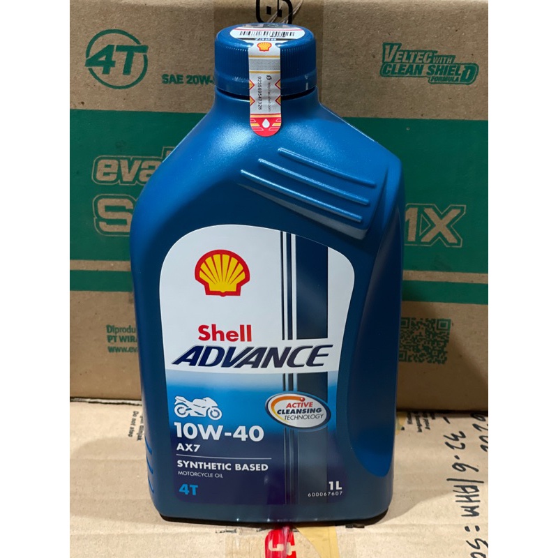 Jual SHELL ADVANCE AX7 4T 1L BIRU [100% ASLI] | Shopee Indonesia