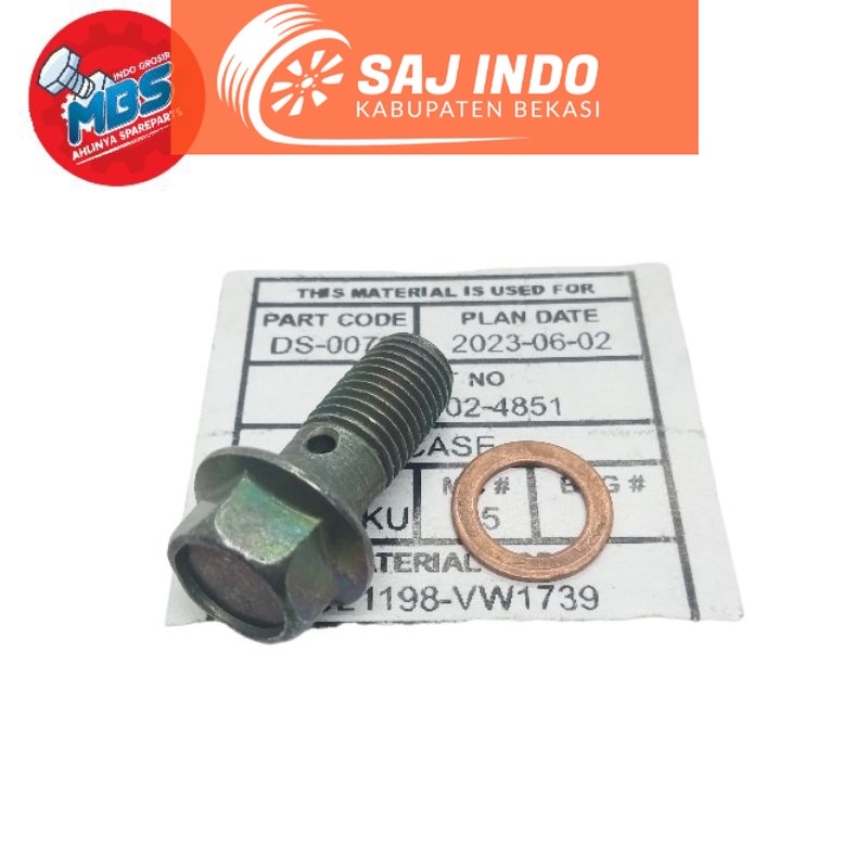 Jual Grosir baut BAUT SELANG REM PLUS RING BAUT SELANG REM UK 14 UNTUK ...