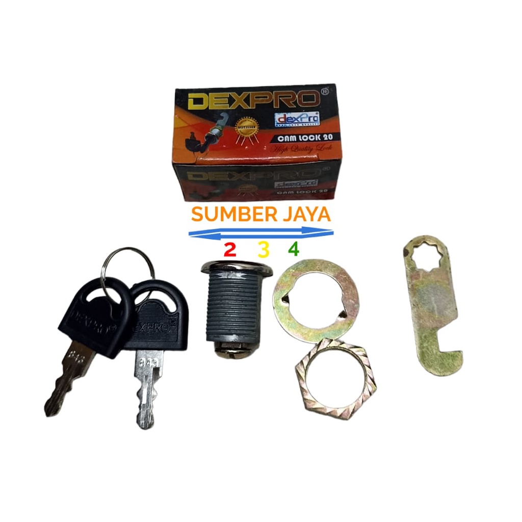Jual Kunci Camlock Loker Laci Lemari 20mm Dexpro | Shopee Indonesia