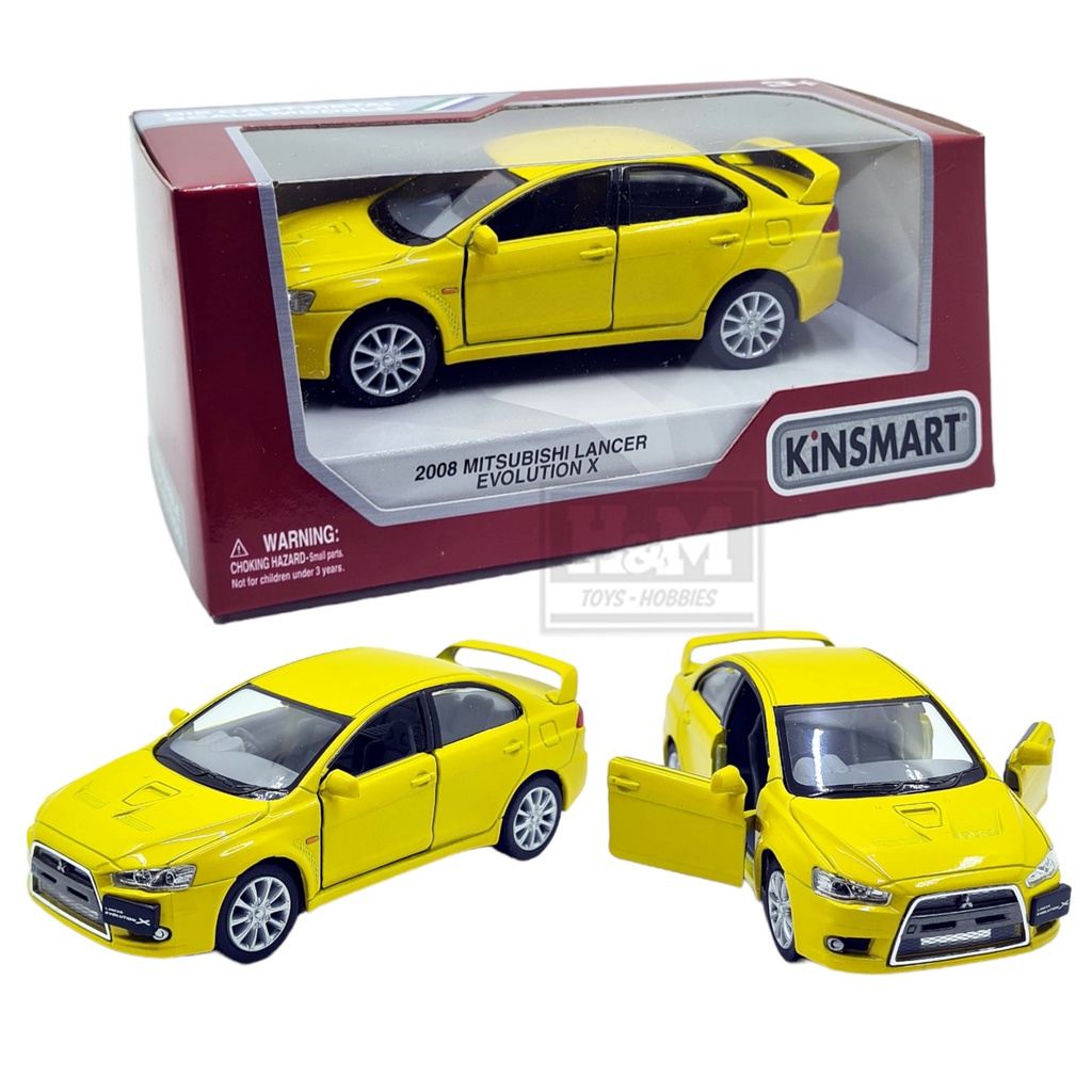 Jual Kinsmart 2008 Mitsubishi Lancer Evolution X - Kuning | Shopee ...