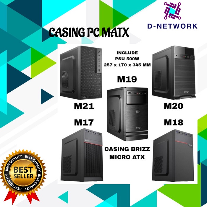 Jual CASING PC MINI MICRO ATX PSU 500W CASING KOMPUTER STANDART ...