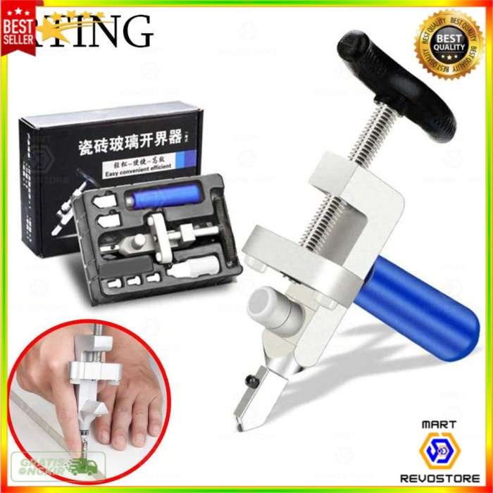 Jual Alat Pemotong Kaca Keramik 2in1 Glass Cutter Diamond Cutting Tool ...