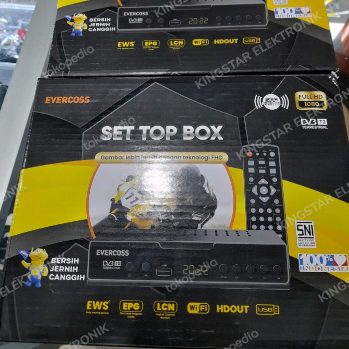Jual Set Top Box STB Evercross T2 SNI Full HD 1080 USB DV3 Digital TV ...