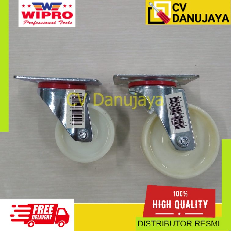Jual Roda Troly Troli Trolley Nylon Hidup Heavy Duty Wipro 3" / 4" Inch ...