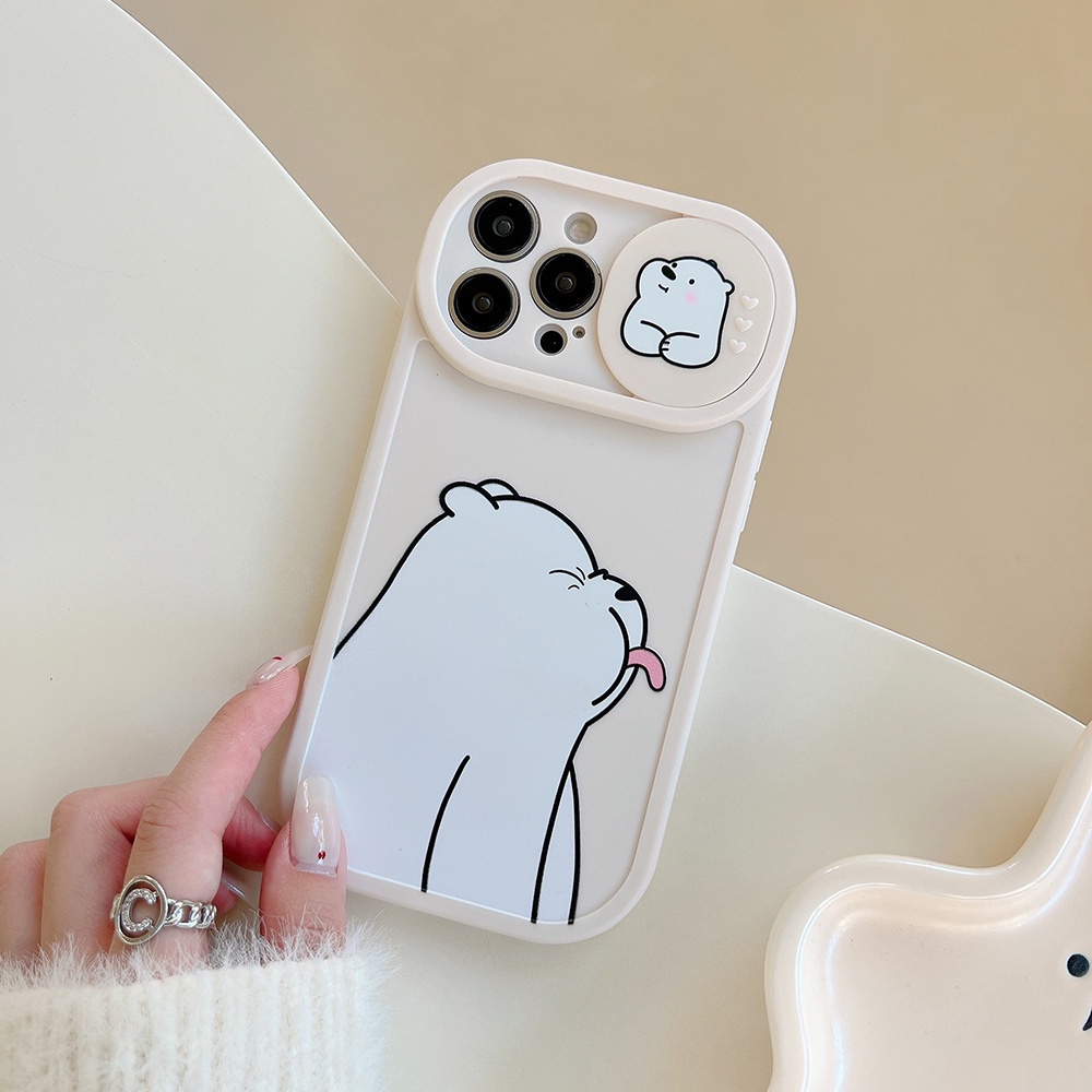 Jual iPhone case Silikon TPU Desain Beruang Putih Untuk case iPhone X ...