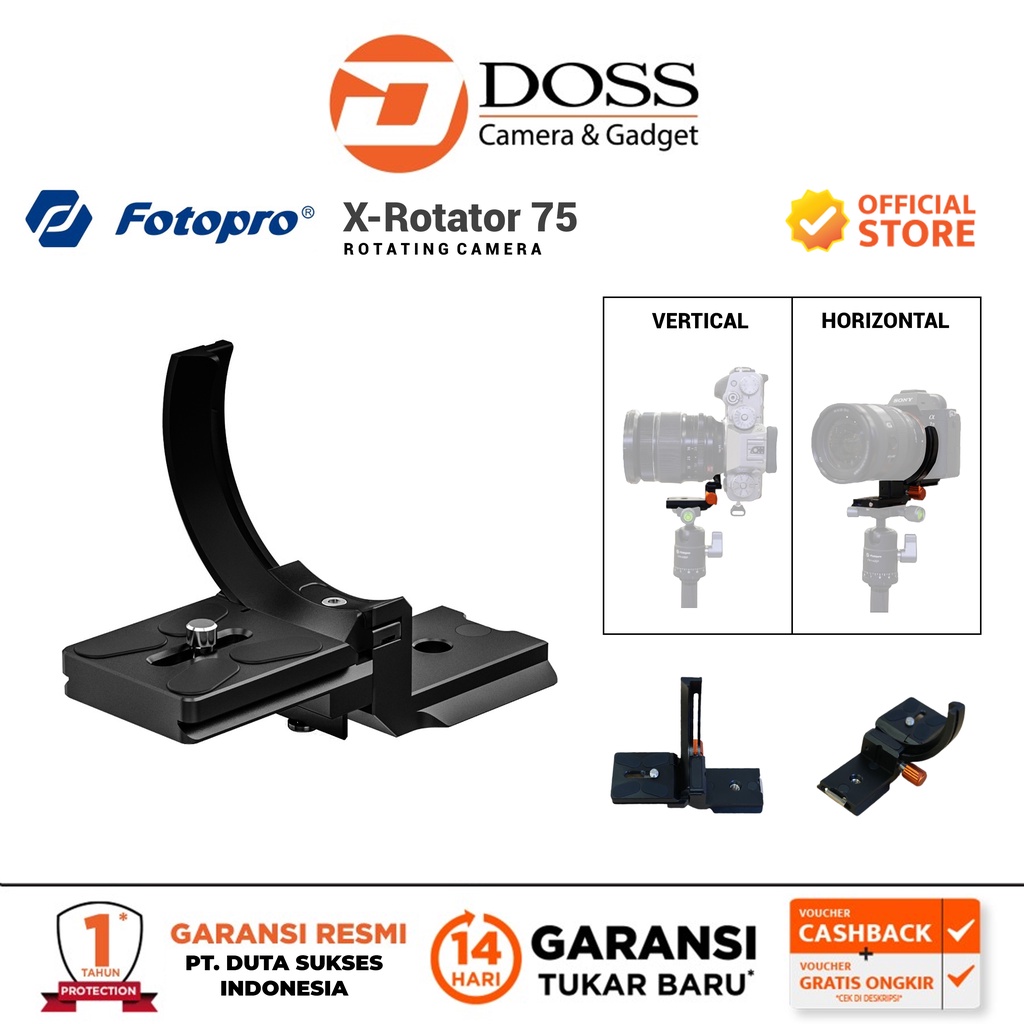 Jual Fotopro X-Rotator 75 Horizontal to Vertical Rotating Camera ...