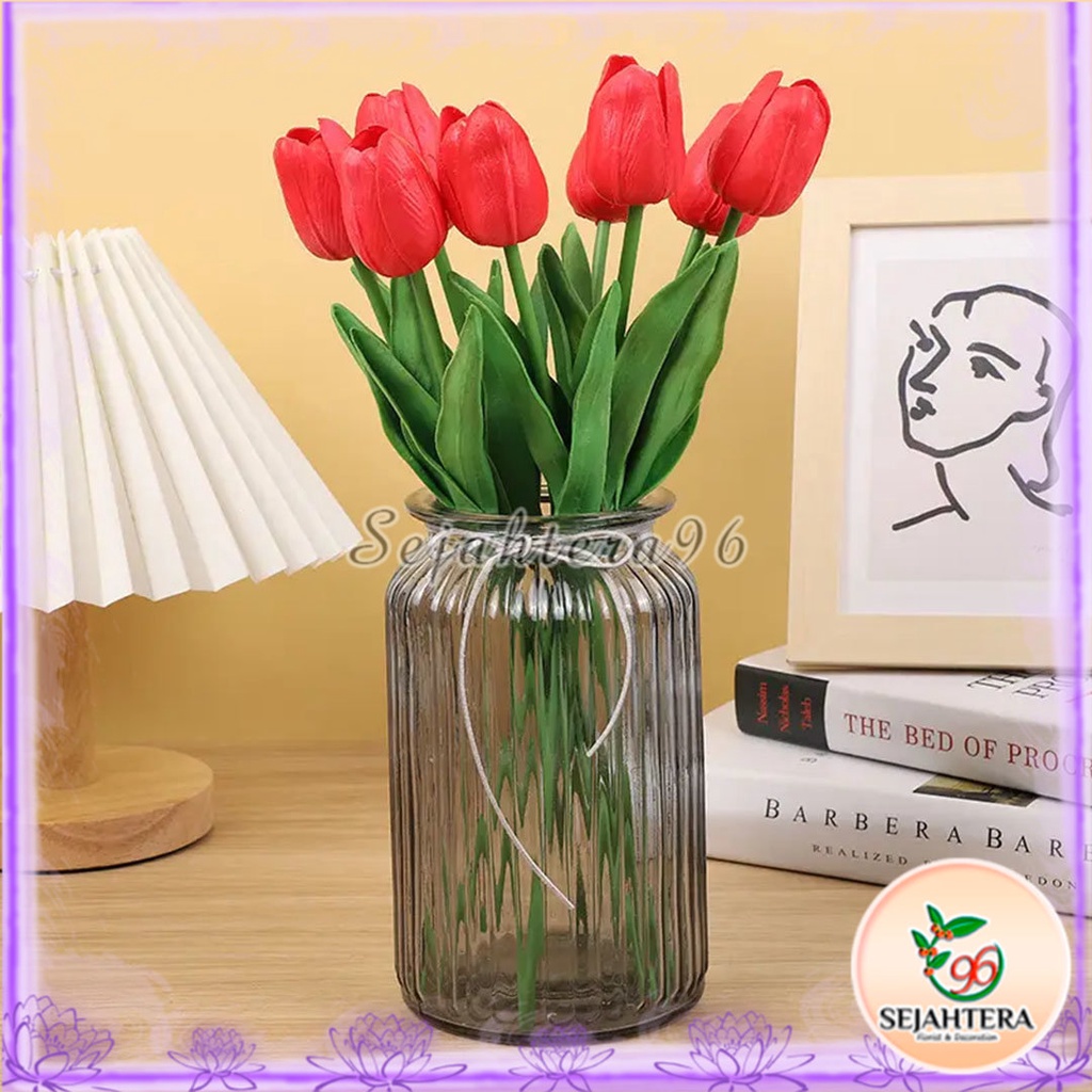 Jual Bunga mawar Tulip latex 1 cabang - bunga plastik - Imitasi bunga ...