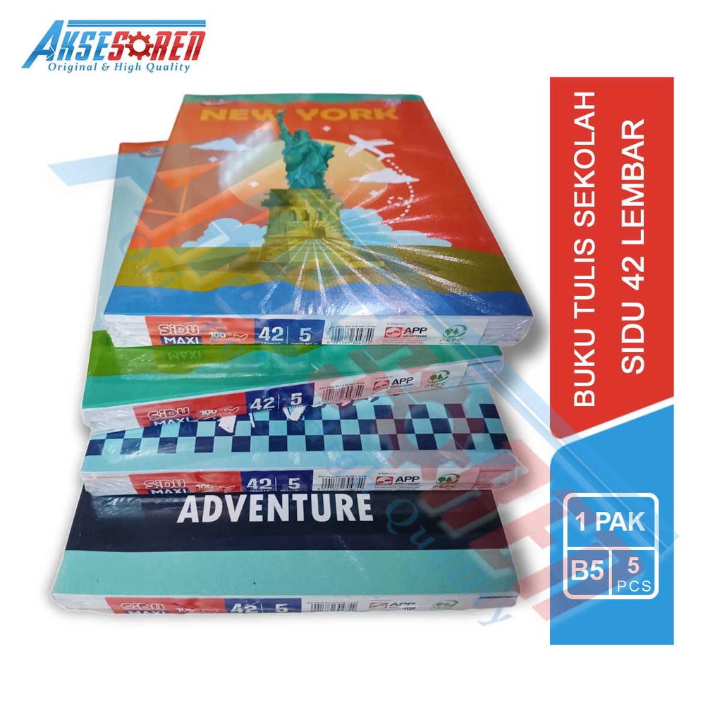 Jual Aksesoren Buku Tulis Sekolah Maxi Sinar Dunia [42 Lembar/5 Buku ...