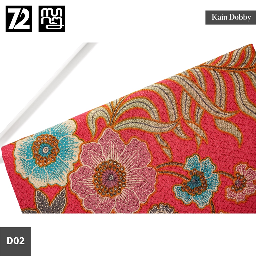 Jual KAIN BATIK PREMIUM Dobby Motif Kembang Palem Warna Merah 723651 ...