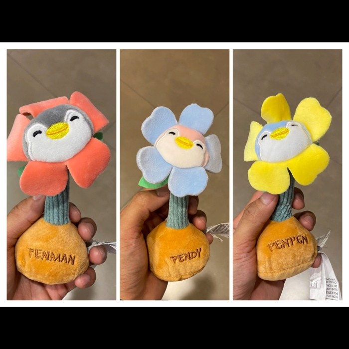 Jual Miniso Flower Sprout Penguin Plush Toy Boneka Bunga Penguin ...