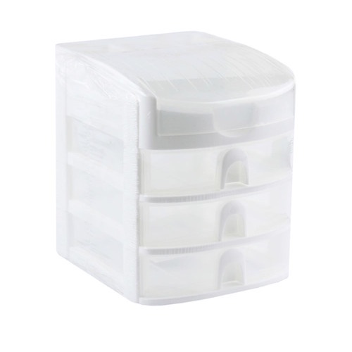 Jual Laci Mini Susun 4 Putih / Mini Drawer Aesthetic / Rak Sorok Tempat ...