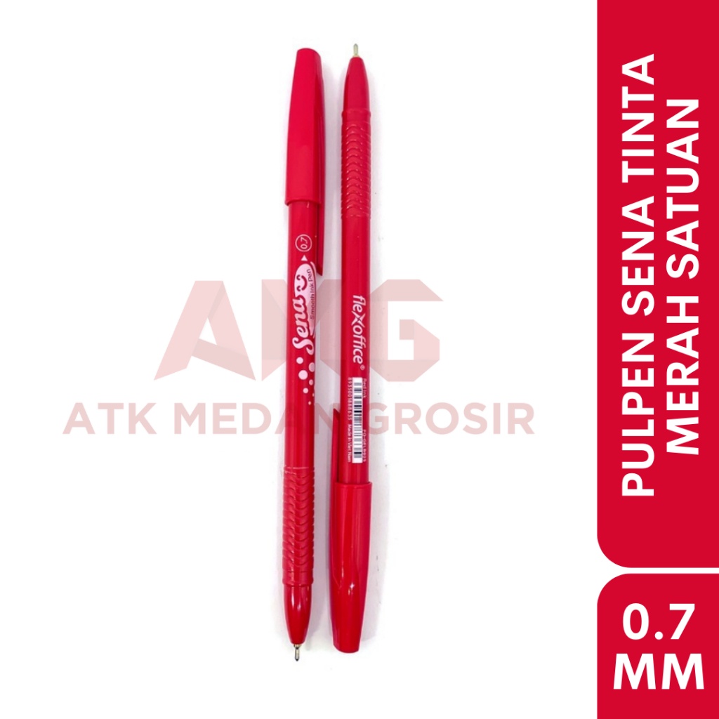 Jual PULPEN SENA FLEXOFFICE TINTA MERAH| 1 pcs | PER SATUAN | Shopee ...