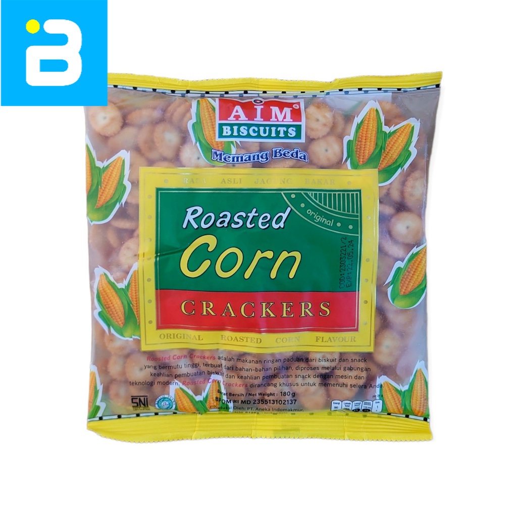 Jual AIM Biscuits Roasted Corn Crackers 180 G | Shopee Indonesia