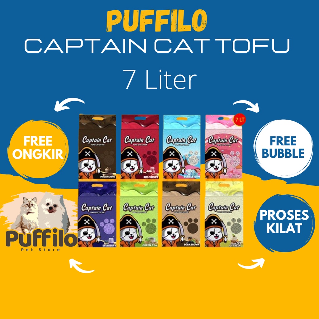 Jual Pasir Kucing Tofu Captain Cat Soya Cat Litter 7 Liter | Shopee ...