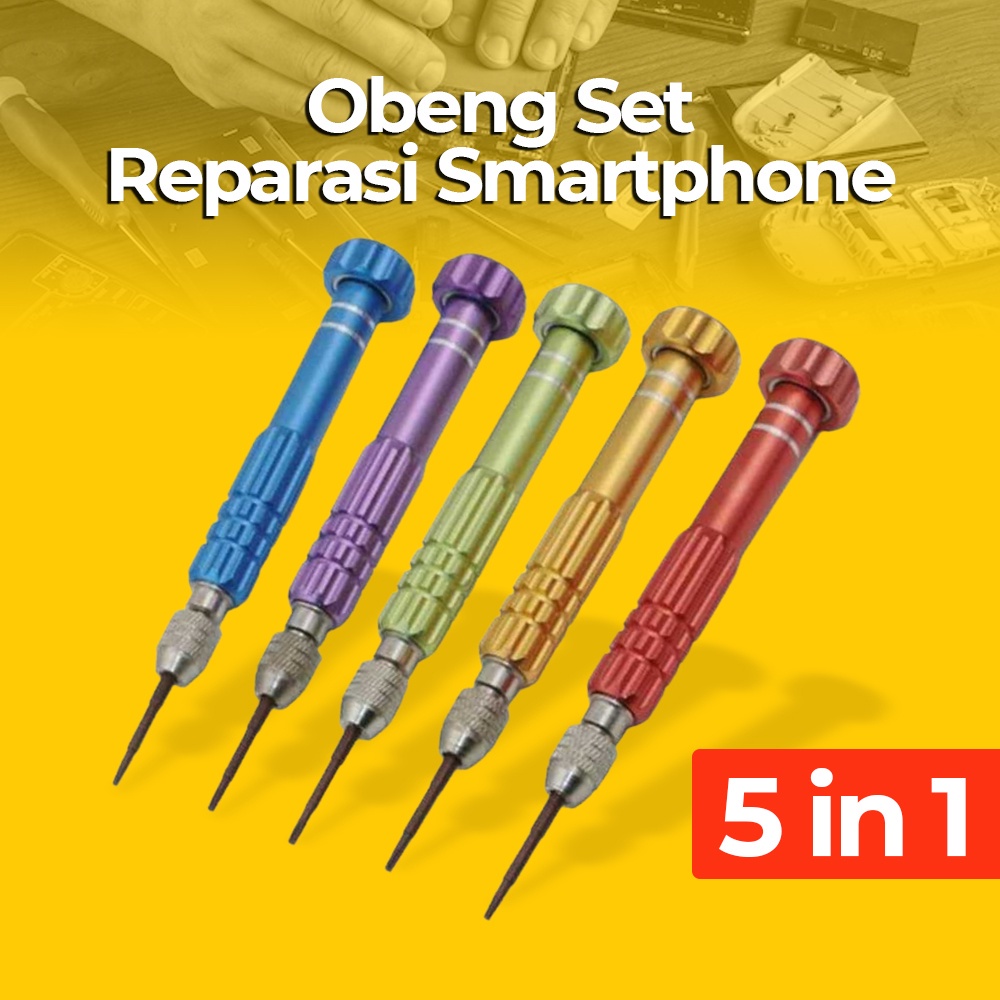 Jual PEGASI Obeng Set 5 in 1 Reparasi Smartphone Maintenance Tools - T-JC501 - Multi-Color ...