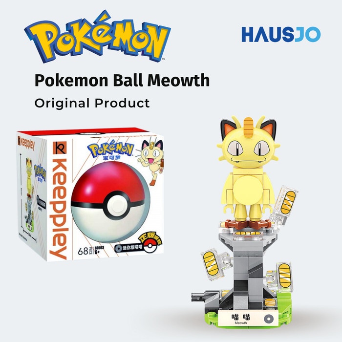 Jual Keeppley Pokemon Ball Meowth Lego Building Blocks Toy Set | Shopee ...