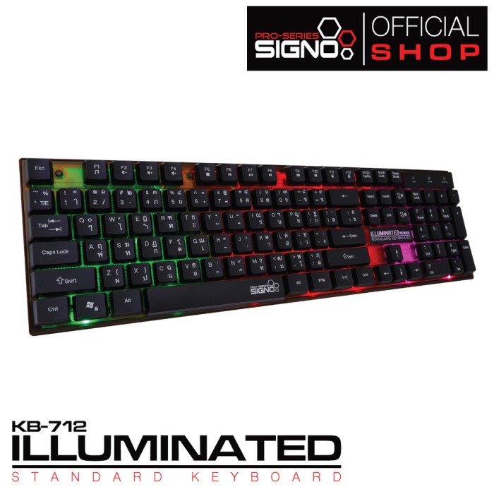 Jual SIGNO Illuminated Standard Keyboard KB-712 | Shopee Indonesia