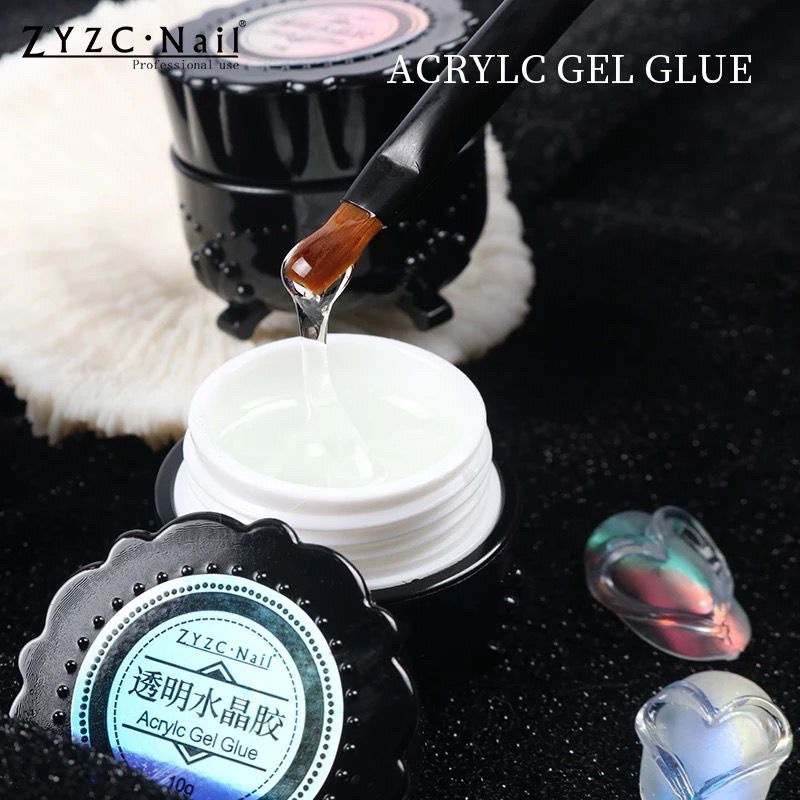Jual ZYZC NAIL ACRYLIC GEL GLUE EMBOSS DESIGN NON WIPE OFF 10ML UNTUK ...