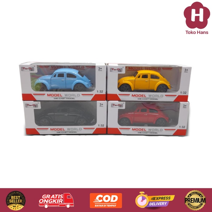 Jual Model World Diecast Volkswagen Beetle Mobil Jadul VW Kodok 1/32 ...