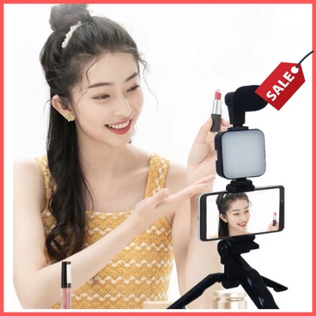 Jual VLOGGING KIT AY-49 / VIDEO MAKING KIT AY-49 ADA MIKROFON + LAMPU ...